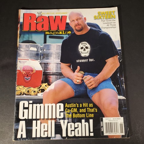 WWE Raw Magazine July 2003 Stone Cold Steve Austin with Poster Rick ...