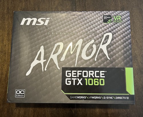 MSI Armor GEFORCE GTX 1060 6gb OC edition (Dual Fan) VIDEO CARD | eBay