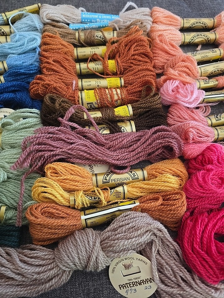 39 Vintage Paternayan Persian Yarn needlepoint Wool Lot 8 Yd Skeins | eBay