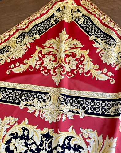 Gianni Versace Atelier 48” x 52” Cotton Baroque (?) Table Cloth Gold ...