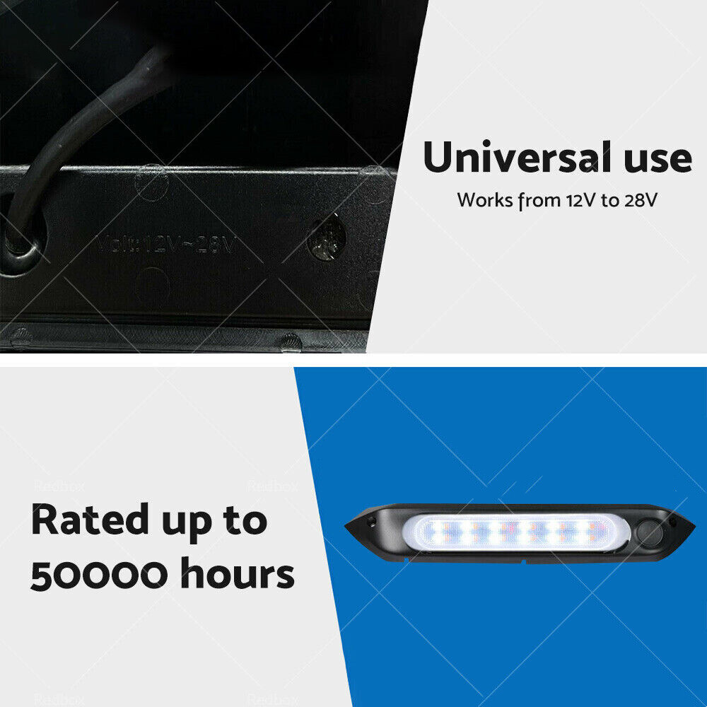 Awning Amber White Switch Black Dual LED Bug Light 12V General Using ...