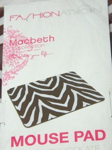 Macbeth Collection Printed Mousepad Zebra Chocolate (MB-MP1CZ) New ...