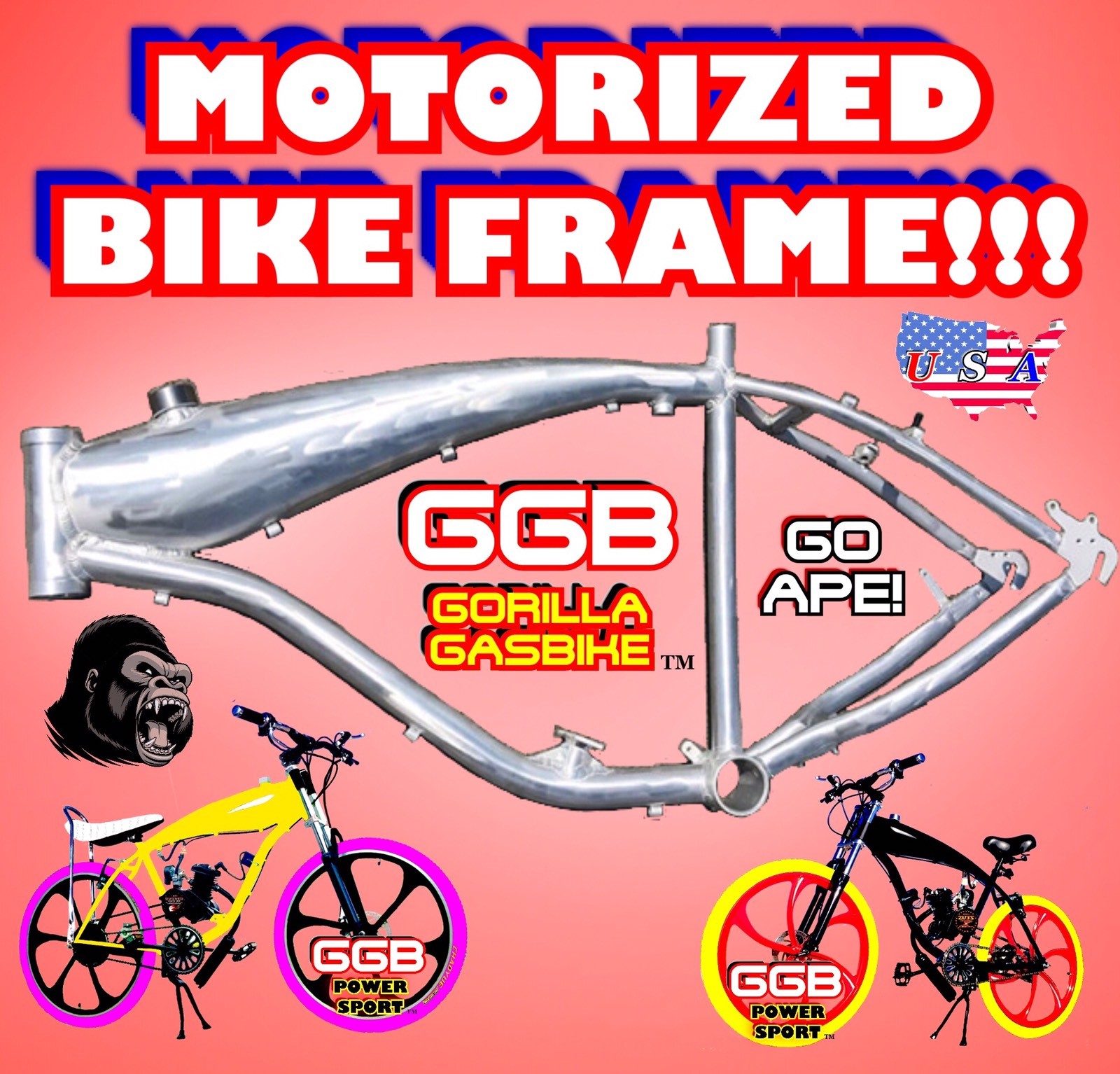 49cc/66cc/80cc 2-STROKE MOTORIZED BIKE FRAME FOR MOTORIZED BIKE | eBay