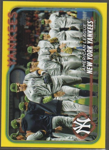 2024 Topps Series 1 Yellow New York Yankees Card #301 | eBay