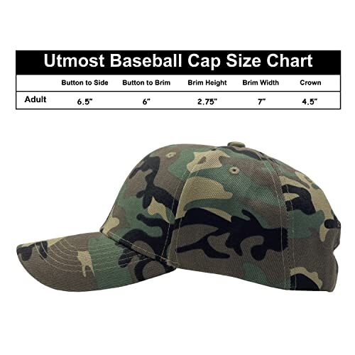 Structured Baseball Cap with Adjustable Closure - 1pc Camo Woodland | eBay