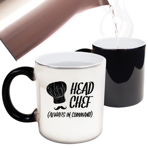 Head Chef Always In Command Funny Mugs Novelty Colour Changing Mug Gift ...