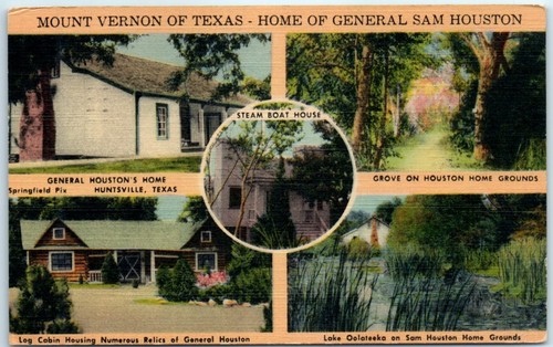 Postcard - Mount Vernon of Texas - Home of General Sam Houston | eBay UK