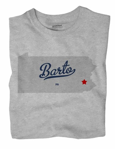 Barto Pennsylvania PA Penn T-Shirt MAP | eBay