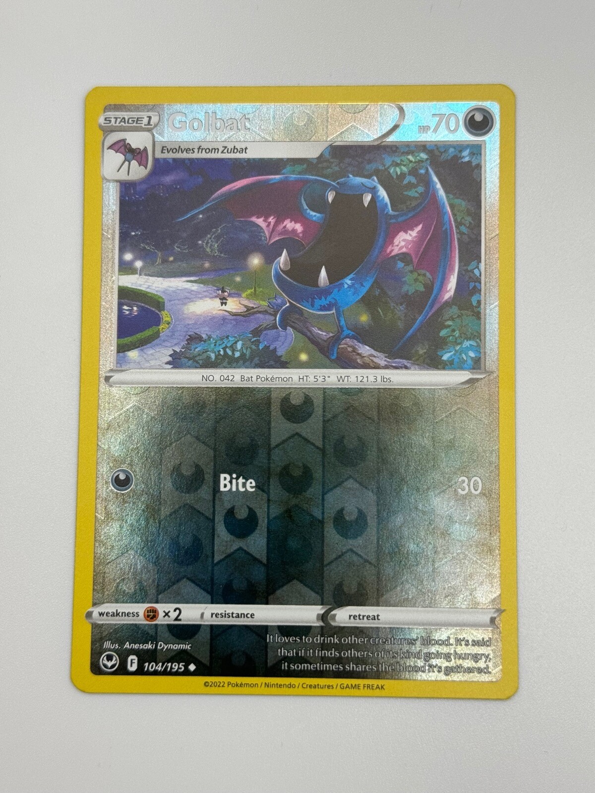 Pokemon TCG Card Silver Tempest Golbat 104/195 Reverse Holo | eBay