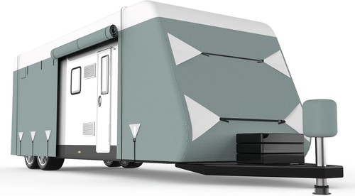 28-32 FT RV Cover Gray Waterproof Oxford Fabric Heavy Duty UV ...