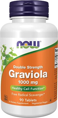 Now Foods, Graviola, Double Strength, 1,000 mg, 90 Tablets 733739046932 ...