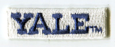 YALE BULLDOGS NCAA COLLEGE SMALL 1.5" BLOCK TEXT LOGO PATCH | eBay