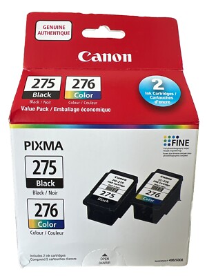 Canon PG-275/CL-276 Value Pack Ink Cartridges for PIXMA TS3520 TR4720 ...