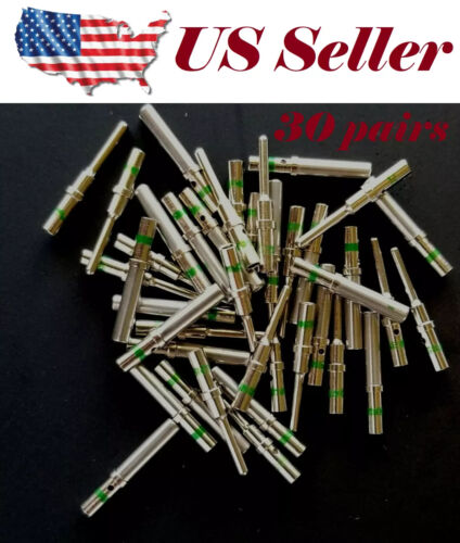 30 pairs Silver Deutsch DT Series solid pin Connector Male & Female 60 ...