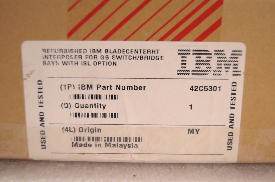 IBM BladeCenter HT Interposer for Gb Switch and Bridge Bays w/ISL ...