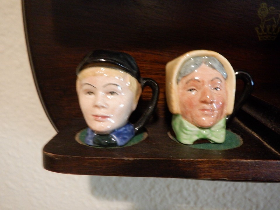 Royal Doulton Toby Mug Jugs 1-1/2" Tall Tiny Mugs Lot of 12 With ...