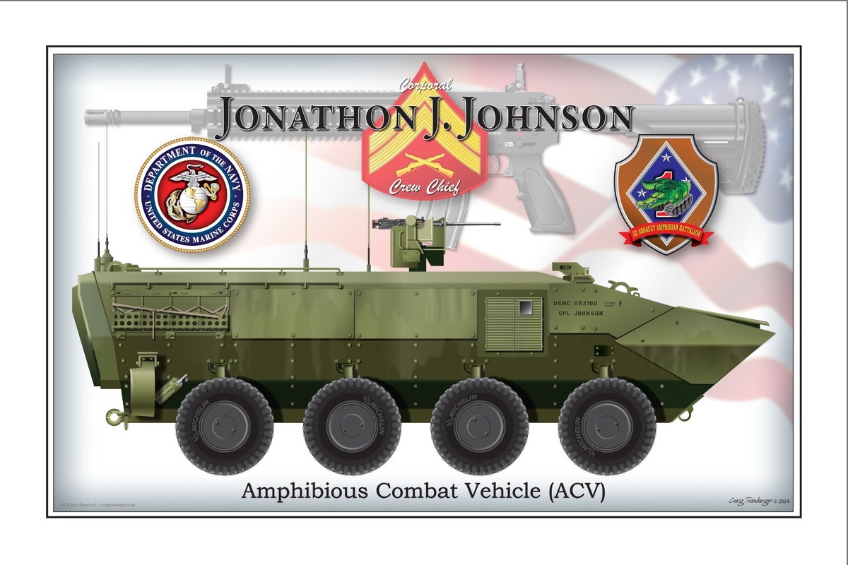 Military Amtrak Amphibious Assault Vehicle AAV7 Amphibious Assault