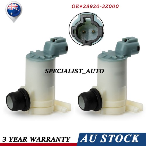2X Windscreen Washer Pump Wiper Motor 28920-3Z000 For Nissan Patrol GU ...