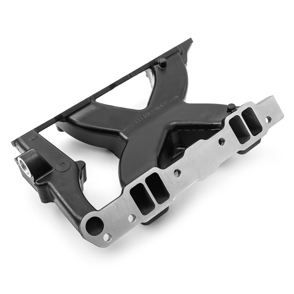 Pontiac 326 350 389 400 428 455 Black Powder Coated Hi Rise Intake ...