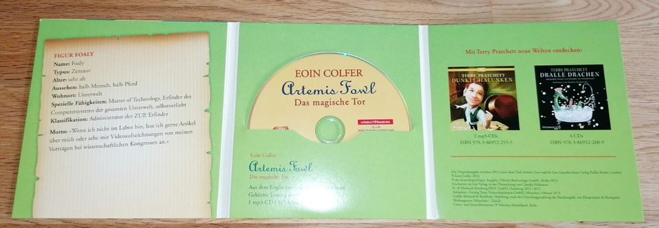 Eoin Colfer Artemis Fowl Teil 8 Das magische Tor gelesen Rufus Beck ...