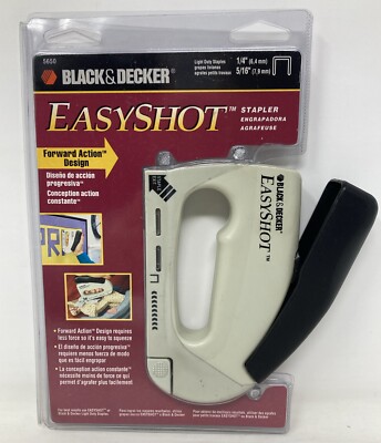 Vintage 1996 Black and Decker Easy Shot Stapler #5650 Easyshot NEW ...