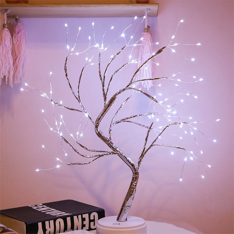Bonsai Tree Lamp DIY Artificial Light Tree Lamp for Bedroom Desktop ...