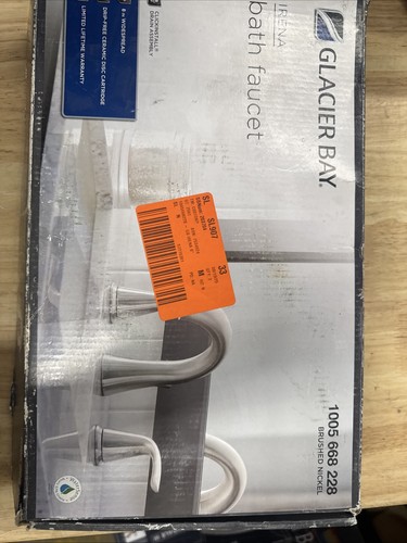 Glacier Bay Irena Bathroom Faucet - Brushed Nickel 668228 Open Box ...