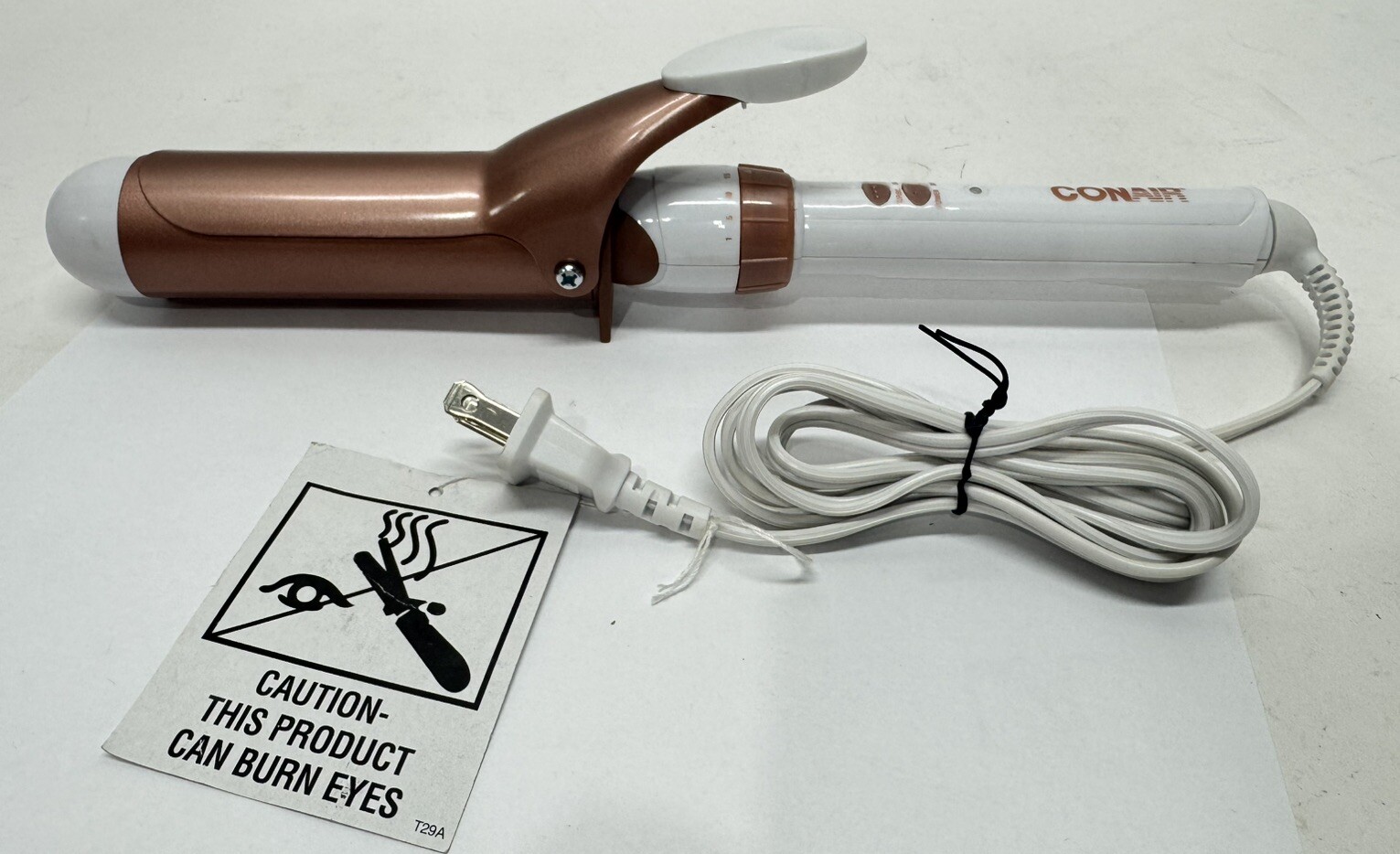 Conair Double Ceramic Curling Iron, 1.5 Inch Curling Iron, White/Rose ...