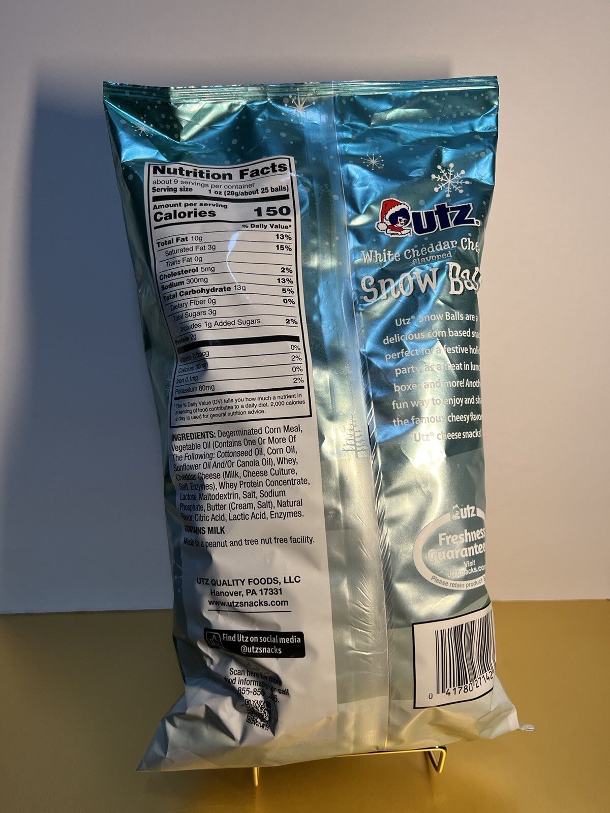 🔥 New Limited Edition UTZ Cheese Balls White Cheddar Snow Balls Bag 8 ...