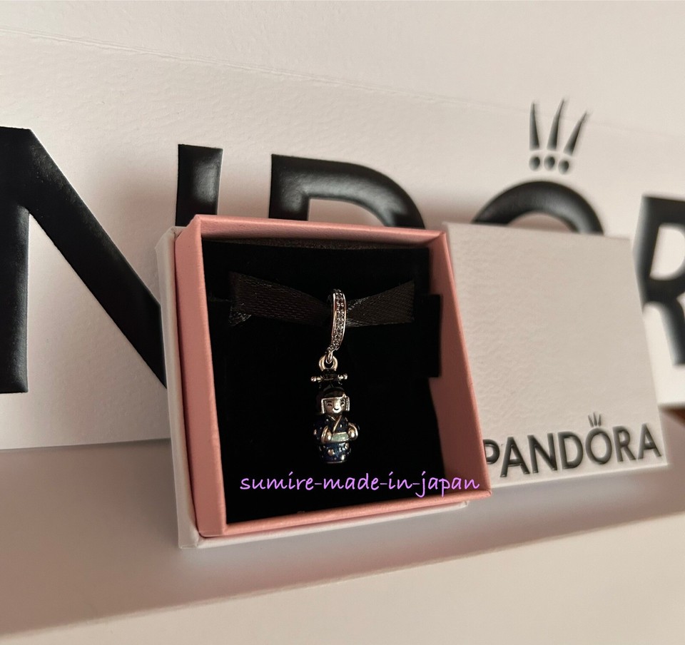 PANDORA Japanese Doll in Blue Kimono Silver dangle Charm 100% Authentic ...