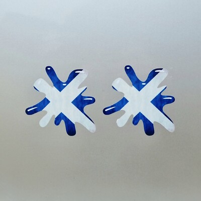 2x Scotland Scottish Saltire Flag Splat Vinyl Sticker Decal For Car Van ...