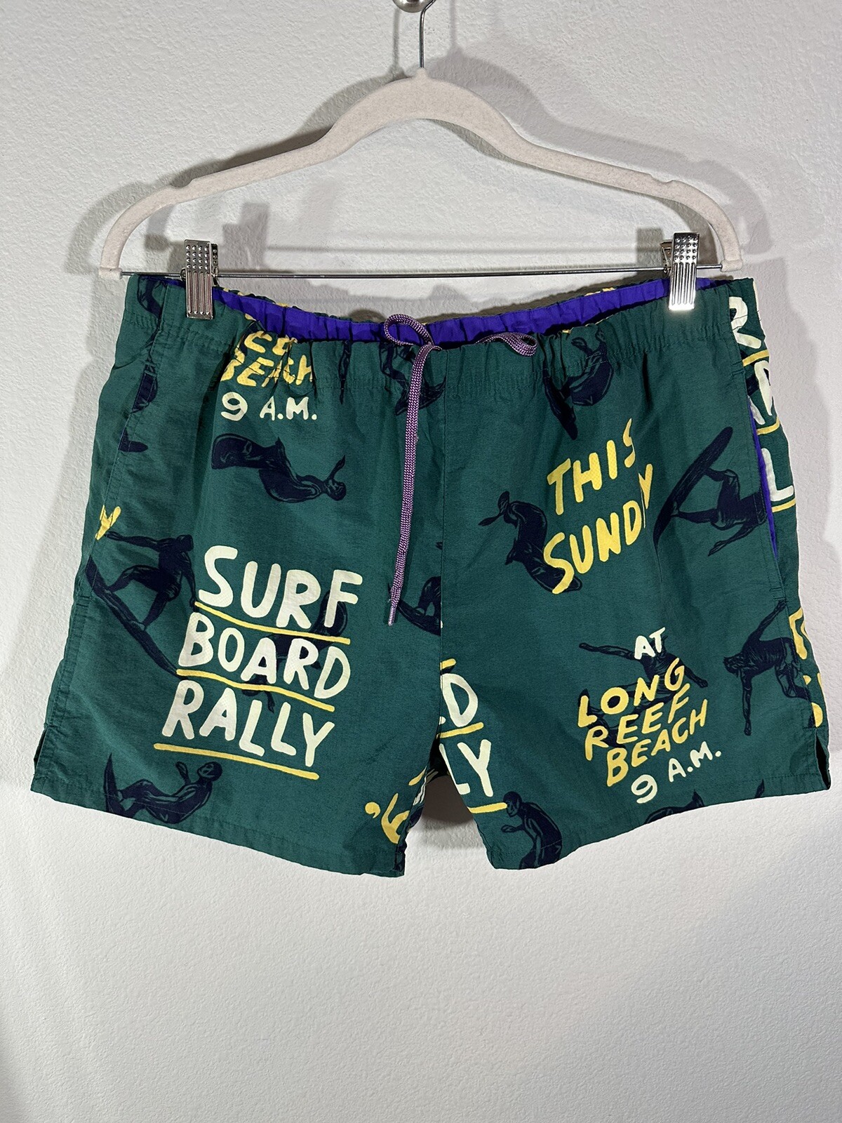 Nautica Surf Graffiti Swin Trunks Size Medium 4” Inse… - Gem