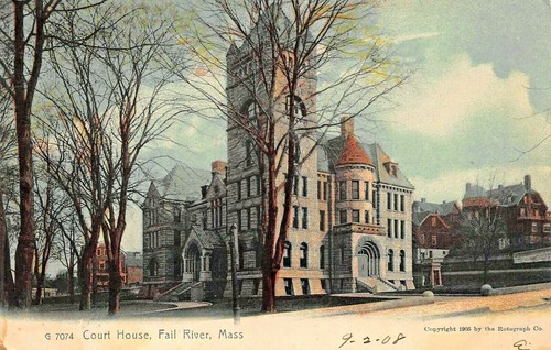 FALL RIVER MASSACHUSETTS~COURT HOUSE~1908 ROTOGRAPH TINTED PHOTO ...