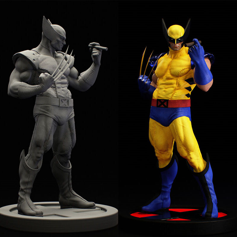 Wolverine 3D Printing Figure Unpainted Model GK Blank Kit Sculpture New ...