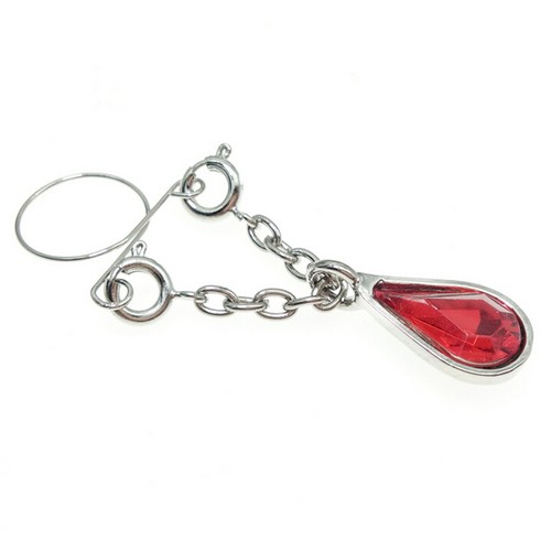 Red water drops Fake milk ring adjustable Crystal diamond Body ...