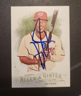 Ben Revere Autograph Signed 2016 Topps Allen & Ginter's Washington ...