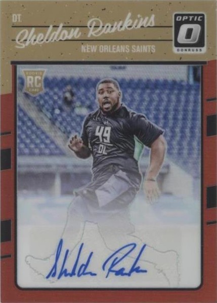 2016 Donruss Optic - Red Signatures #140 Sheldon Rankins /50 (AU, RC ...