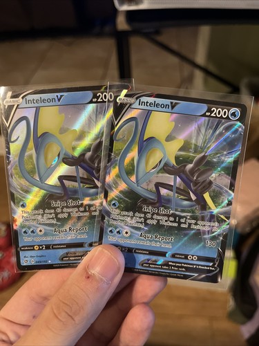 Pokemon 2 x INTELEON V 049/192 | HOLO RARE | NM Near Mint | Rebel Clash ...