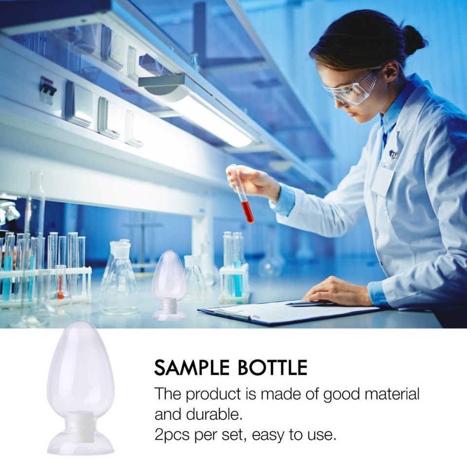 2pcs Laboratory Sample Bottle Glass Bottles Glass Vials Laboratory ...