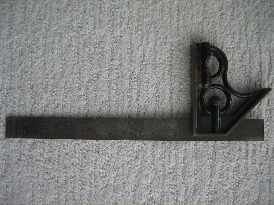 Vtg. Union Tool Co 12” Combination Square w/Scribe & Bubble Level USA ...