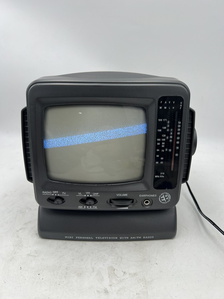 Vintage Electro Brand Portable Television Model 327K AM/FM 5" Black ...