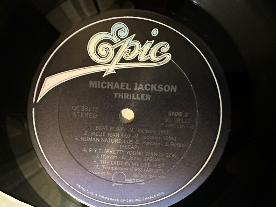 Michael Jackson 1st PRESS Thriller with Cover Error MJ Vinyl Record QE ...