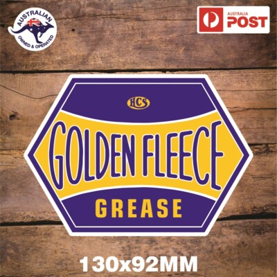 GOLDEN FLEECE STICKER GREASE VINTAGE RETRO PETROLEUM OIL STICKERS ...