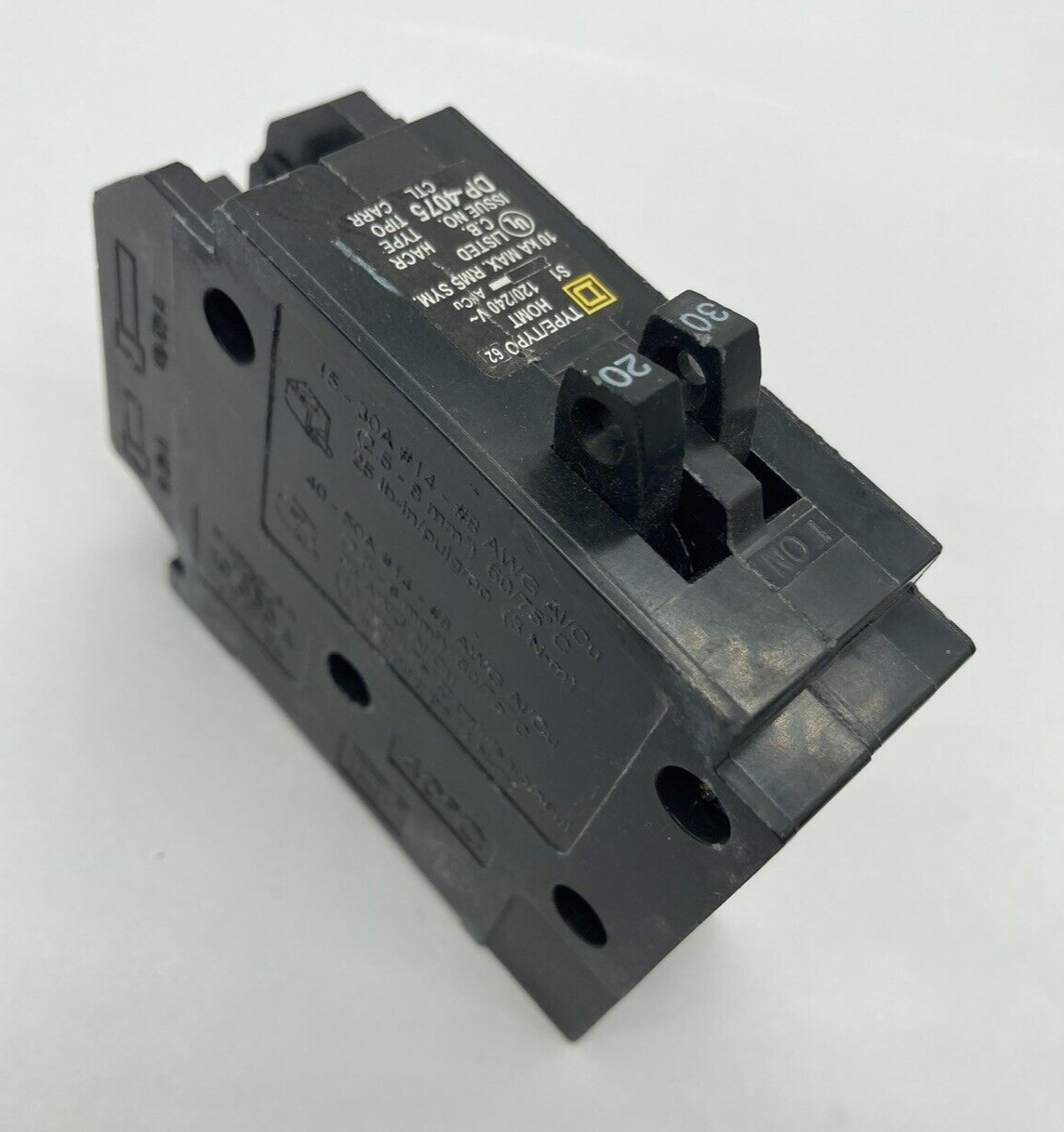 New Homeline HOMT3020 1 Pole 30/20 Amp 120V AC Type HOMT Plug In Tandem ...