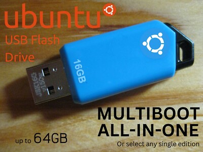 Ubuntu 22.04 Linux Multiboot 8-in-One USB Drive | Operating System All ...