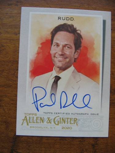 2020 Topps Allen & Ginter Autograph PAUL RUDD ON CARD AUTO EX. SHAPE 🔥 ...