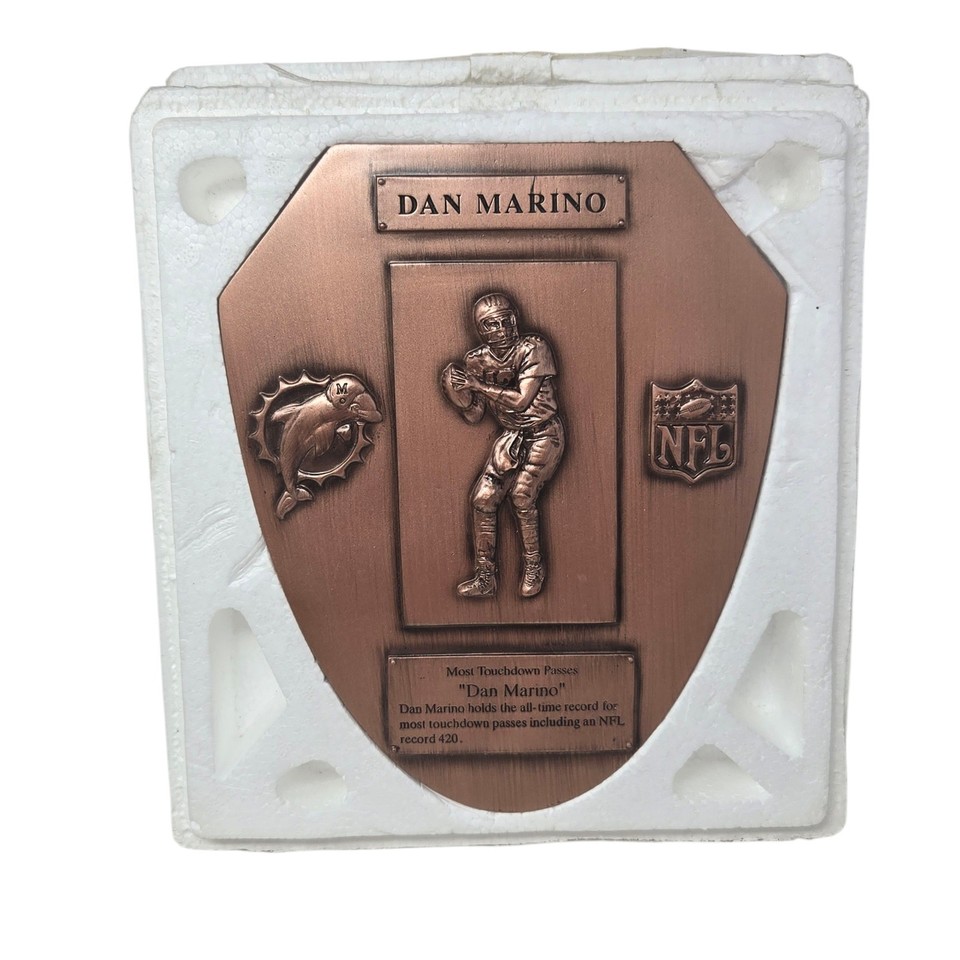 Vintage Dan Marino Most Touchdown Passes Plaque Bradford Exchange With ...