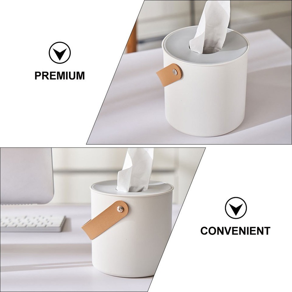 Tissue Holders Decorative Round Household Roll Paper Box Dispenser ...