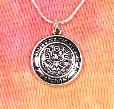 US Army Necklace, United States Armed Services Military USA Stainless ...