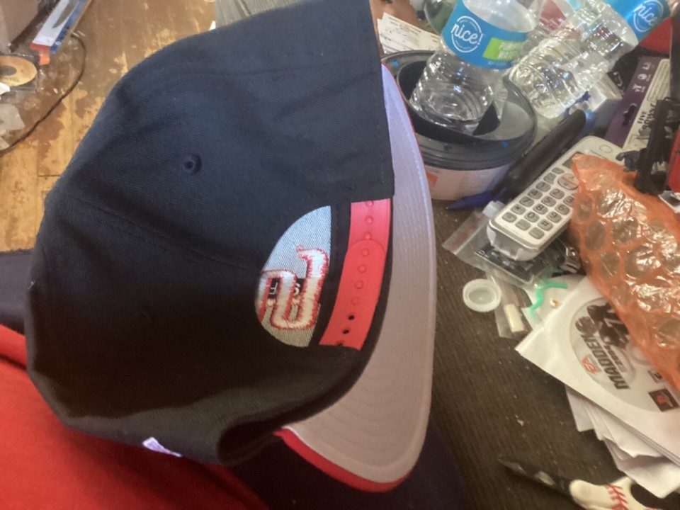 Red and Black New Era S logo SnapBack hat | eBay